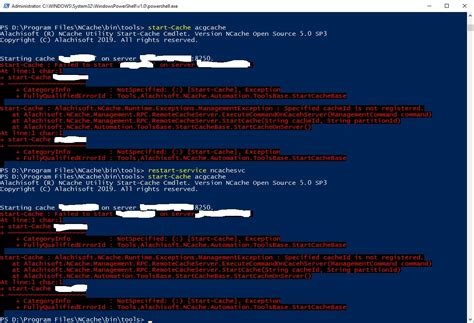 Ncache Open Source Sp Unable To Start Cache After Installation Throw Specified Cacheid