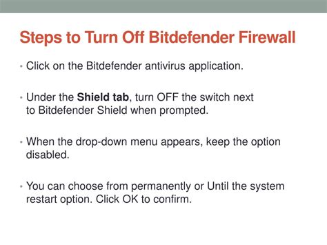 Ppt Easy Way To Turn Off Bitdefender Firewall Powerpoint Presentation Id 9925722