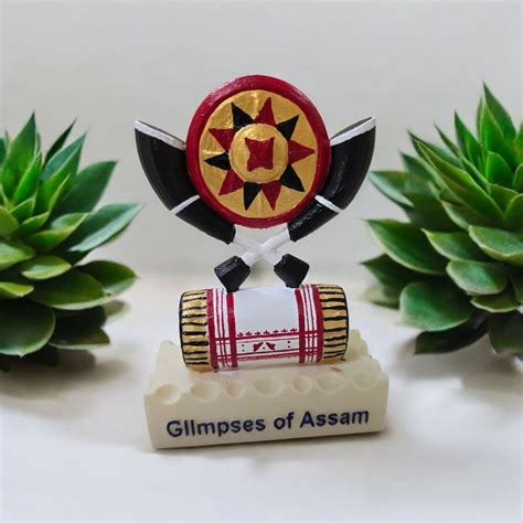 3d Printed Assamese Souvenir Dhol Pepa Japi And Xorai Ensemble