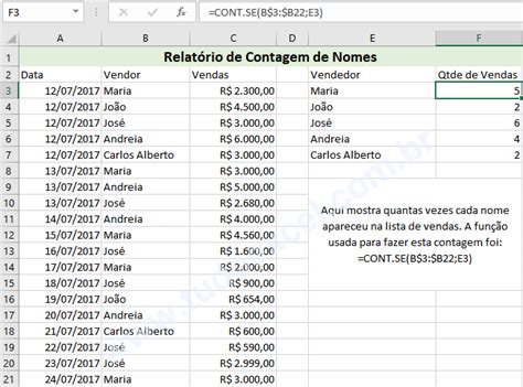 Como Fazer A Contagem De Itens Em Uma Planilha Tudo Excel