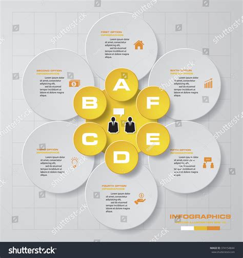 Simpleeditable 6 Steps Chart Diagrams Templategraphic Stock Vector Royalty Free 374154844