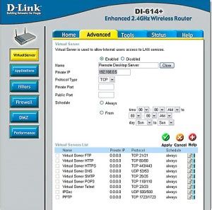 Port Forwarding On The D Link DI 614 Router Support No IP Knowledge Base