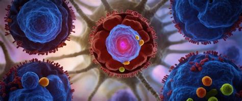 An Immunofluorescence Image Showcasing Vibrant Cellular Structures In Detail Premium Ai