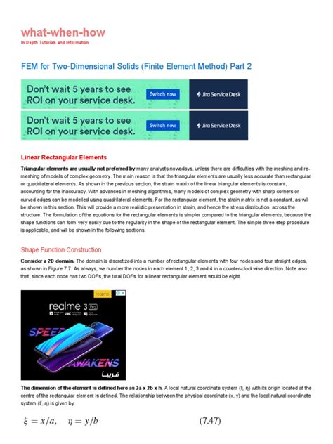 fem for two dimensional solids finite element method part 2 pdf