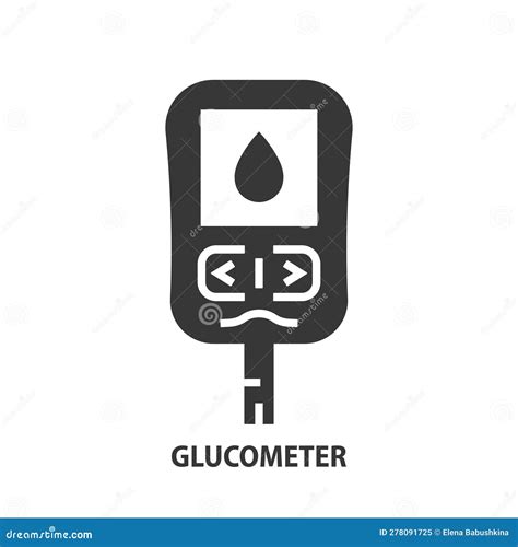 Glucometer Icon Vector Sign Of Diabetes Control Stock Vector Illustration Of Hand Instrument