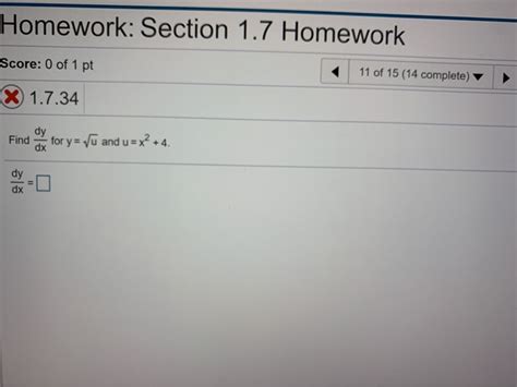 Solved Homework Section 1 7 Homework Score 0 Of 1 Pt 11 Of