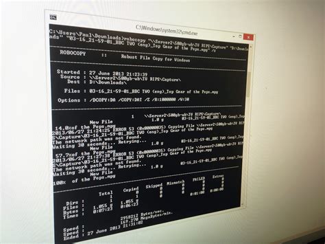 gudge file copy over windows networks with resume robocopy