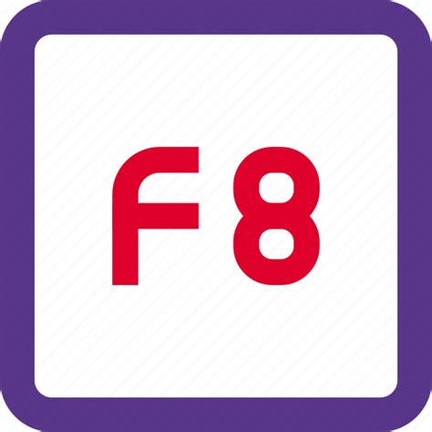 F8 Function Key Keyboard Icon Download On Iconfinder