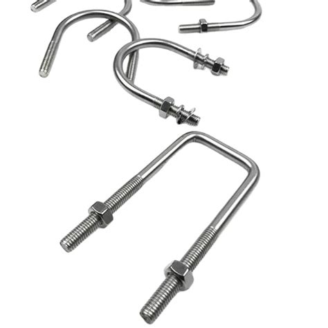 Sus316 스테인레스 스틸 스퀘어 파이프 클램프 U 볼트 너트 세탁기