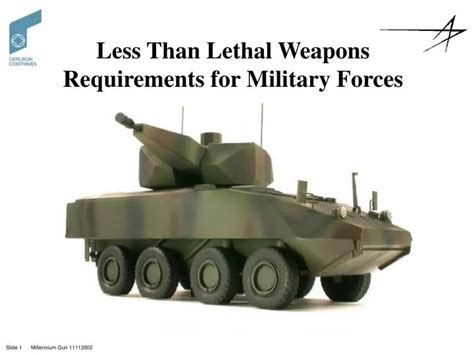 Ppt Less Than Lethal Weapons Requirements For Military Forces