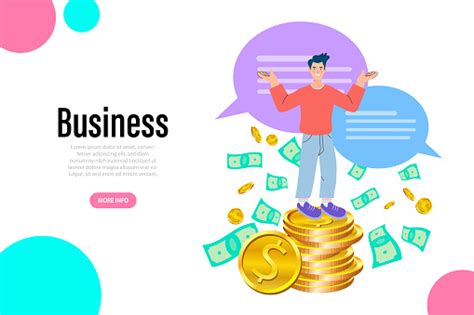 동전의 황금 스택에 서 사업가 아이디어에 돈을 투자하고 투자합니다 성공적인 비즈니스 전략 매출 성장 투자 돈 과 비즈니스 성장