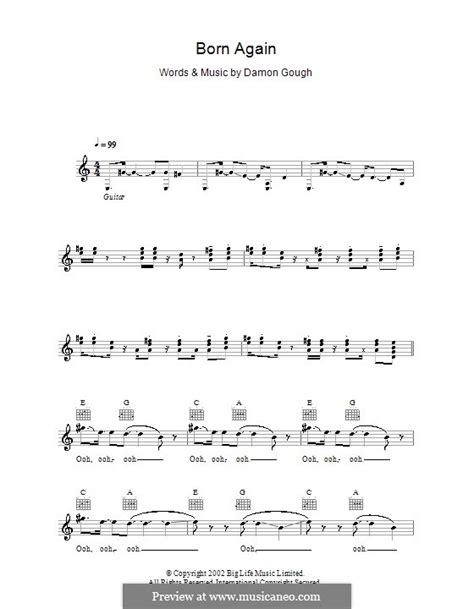 Born Again Badly Drawn Boy By D Gough Sheet Music On MusicaNeo
