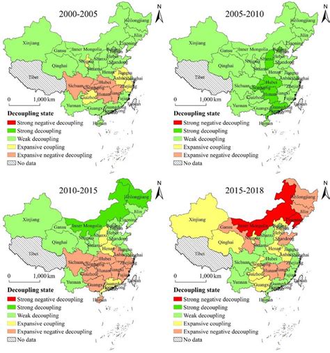 Spatial Distribution Of Decoupling Status At Provincial Level