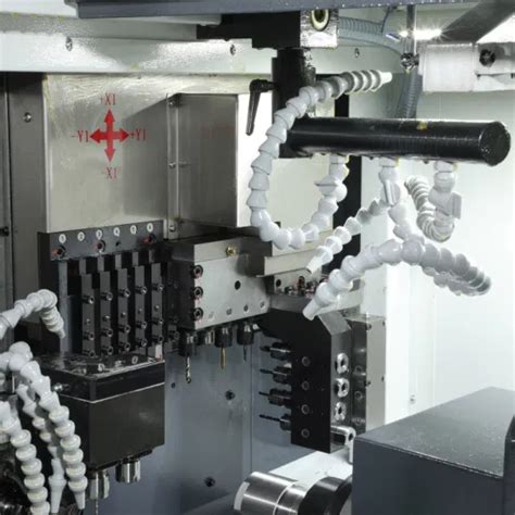 Swiss Type Longitudinal CNC Lathe Metal Working Machines Tc Based On Fanuc System Swiss
