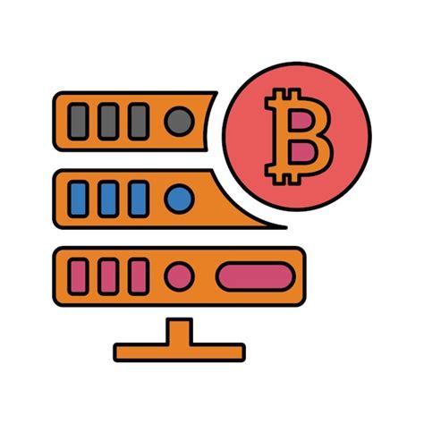 Premium Vector Bitcoin Data Server Icon Glyph Style Vector Eps