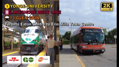 Ttc Go And Miway Pov Walk Toronto Eaton Centre To Erin Mills Town