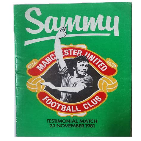 Sammy Mcilroy Testimonial Football Programme 1974 Rarefootystuff