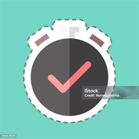 스티커 라인 컷 알람 켜기 인포 그래픽 기호에 적합합니다 편집 가능한 간단한 디자인 디자인 템플릿 벡터 간단한 기호 그림 0명에 대한 스톡 벡터 아트 및 기타 이미지