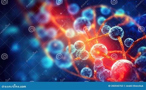 Human Cell Biology Dna Molecular Structure Generative Ai Stock Illustration Illustration Of