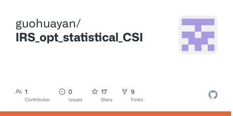 Github Guohuayanirsoptstatisticalcsi