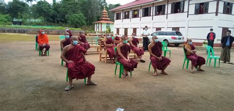 ရွာငံမြို့နယ် မြိုင်ဘုန်းတော်ကြီးကျောင်းရှိသံဃာတော်များနှင့်တပည့်သာဝကများအား ကိုဗစ် ၁၉ ရောဂ