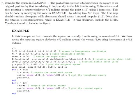 Solved Consider The Square In EXAMPLE The Goal Of This Chegg Com