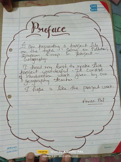 Preface For Project Projects I Am Awesome Handwriting