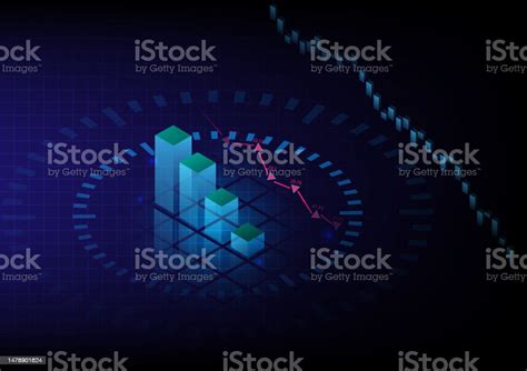 Isometric Graph Technology Computer Network Vector Stock Illustration Download Image Now