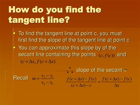 PPT Lesson The Tangent Line Problem PowerPoint Presentation Free Download ID
