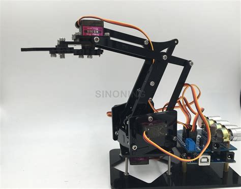 Diy 4dof Acrylic Robot Arm Robotic Claw Arduino Kit Sg90s Economy With Adapter Potentiometer