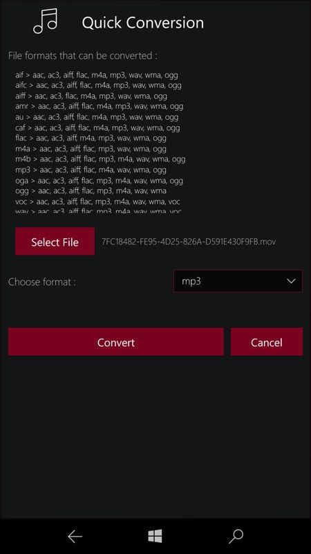 Audio Media Conversion Tool UWP Debuts