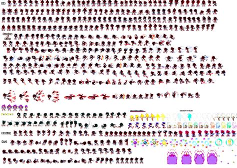 My Dark Sonic Exe Sprite Sheet Custom Made By Sonicxcreepypastyx On Deviantart