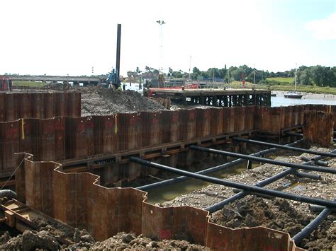 Sheet Pile Wall Design For Cooks Shipyard Wivenhoe Essex Sheet Piling Uk Ltd