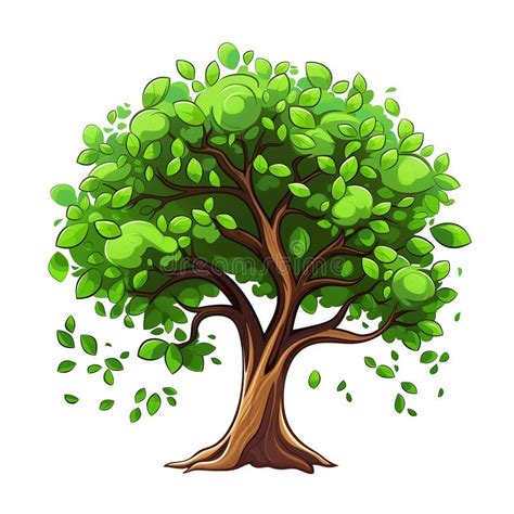 Illustration Of Tree On White Background Generative Ai Stock Illustration Illustration Of