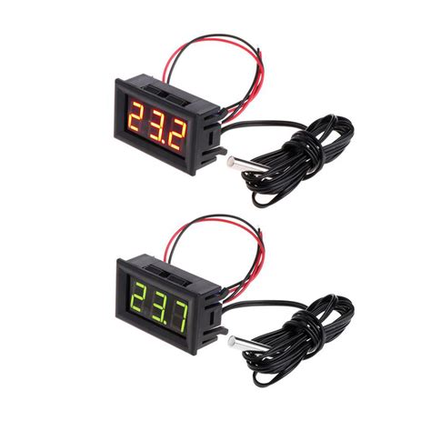 V LED Display Digital Temperature Meter C To C Thermometer Sensor