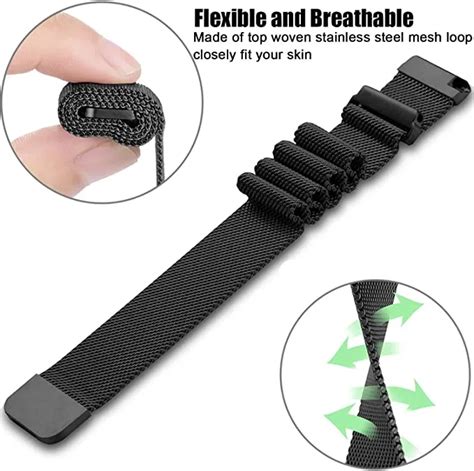 Garmin Venu Sq Stainless Steel Strap Milanese Loop Bracelet Garmin Venu Sq Music Smart Watch