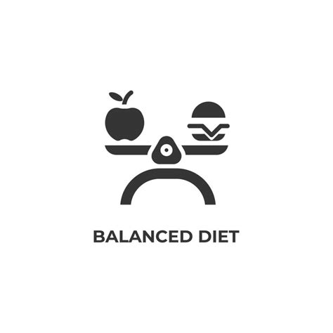 Vector Sign Of Balanced Diet Symbol Is Isolated On A White Background Icon Color Editable