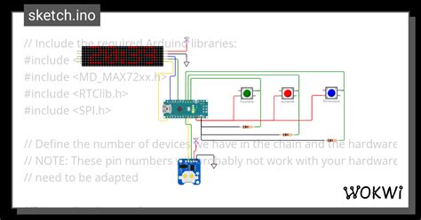 Arduino Nano Led Matrix Clock Md Parola Copy 2 Wokwi Esp32 Stm32