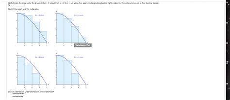 solved m a estimate the area under the graph of f x 4