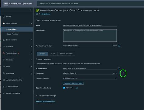 Vmware Aria Operations Credentials
