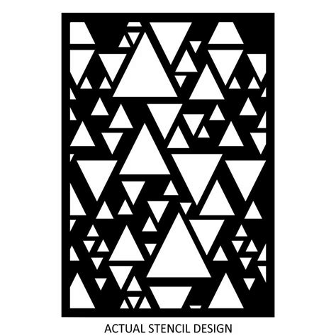 Modern Triangle Allover Stencil Stencil Boutique