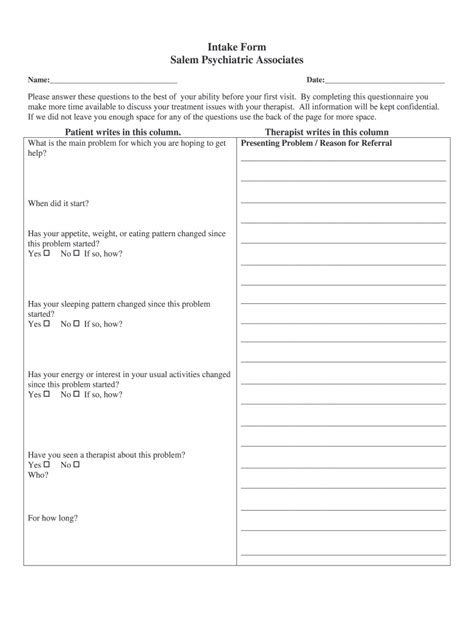 Psychiatry Intake Form Fill Online Printable Fillable Blank Pdffiller