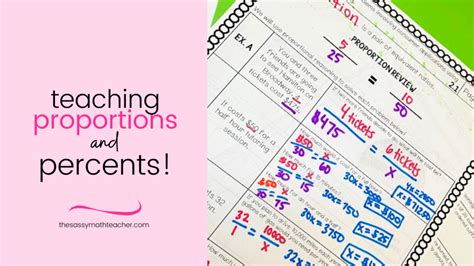 Teaching Proportions And Percents The Sassy Math Teacher