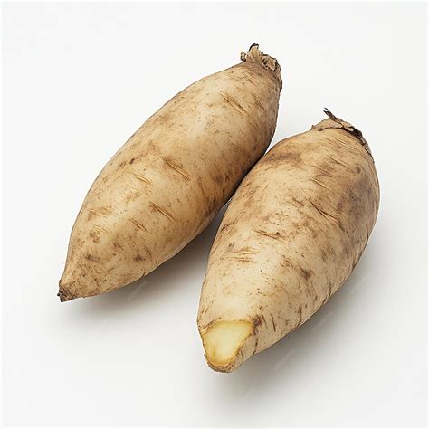 Yucca Cassava On White Background Premium Ai Generated Image