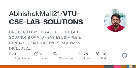 Github Abhishekmali Vtu Cse Lab Solutions One Platform For All The Cse Lab Solutions Of Vtu