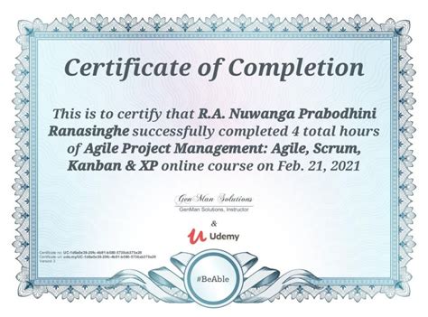 Nuwanga Ranasinghe On Linkedin ‘agile Project Management Agile Scrum Kanban And Xp Online Course