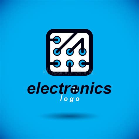 Vector Technology Cpu Design With Square Microprocessor Scheme Stock Vector Illustration Of