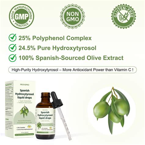 Hydroxytyrosol Liquid Drop 100 Spanish Sourced Olive