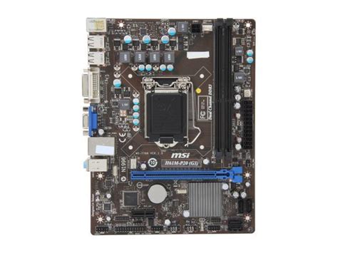 MSI H61M-P20 (G3) LGA 1155 Micro ATX Intel Motherboard with UEFI BIOS ...