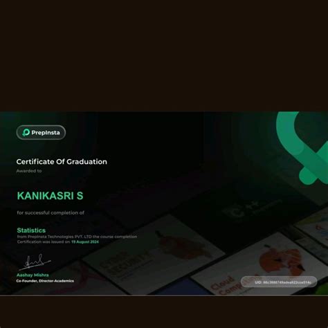 Statistics Dataanalysis Learning Certification Prepinsta Newskills… Kanikasri S